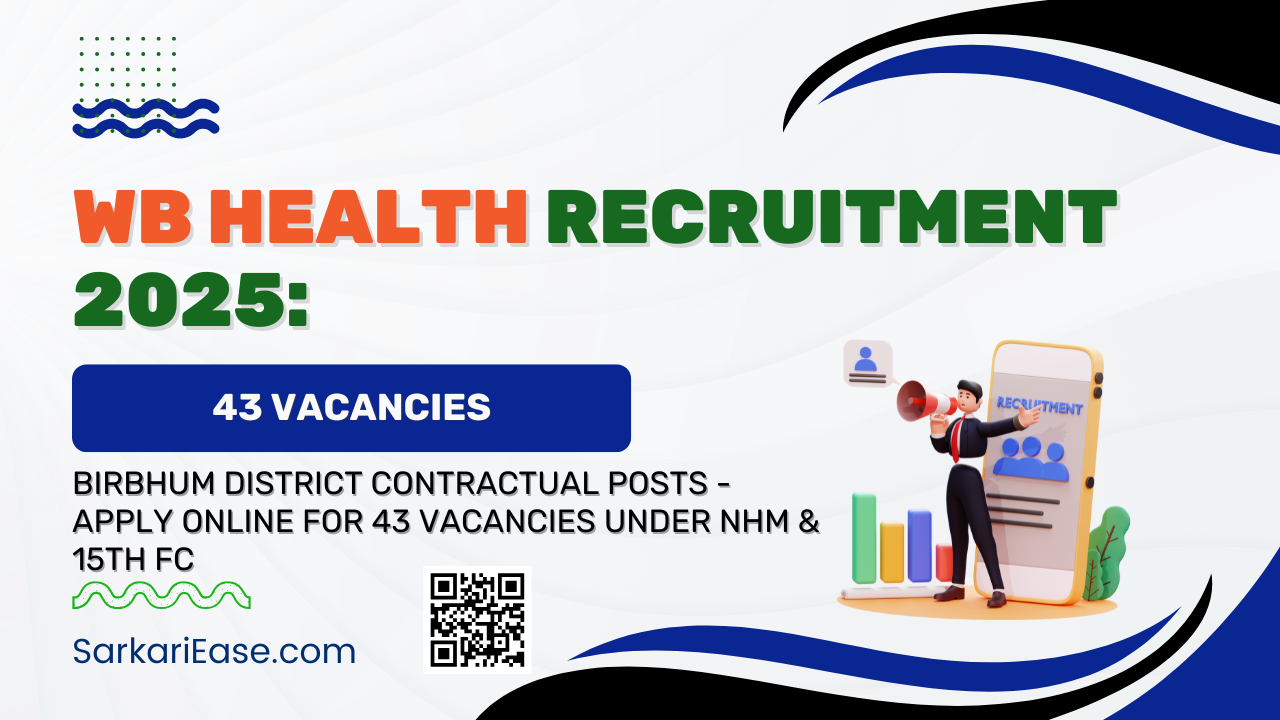 WB Health Recruitment 2025: Birbhum District Contractual Posts - Apply ...
